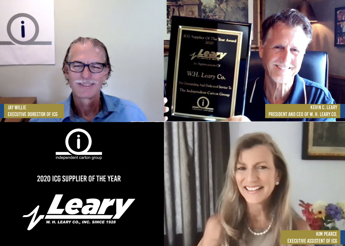 Supplier of the Year Award to W. H. Leary Company Inc ...